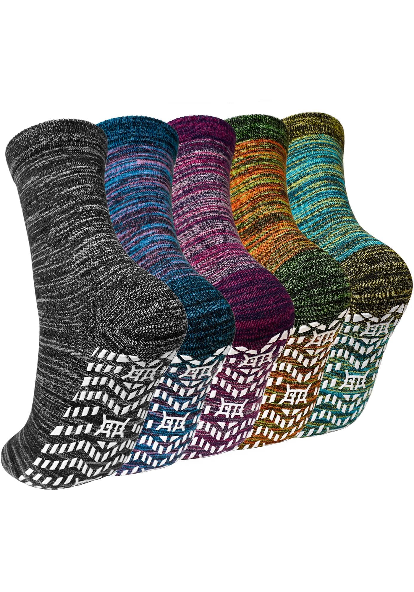 AMITOFO Grip Socks for Yoga Pilates 5 Pairs Non Slip Stickiness Men ...