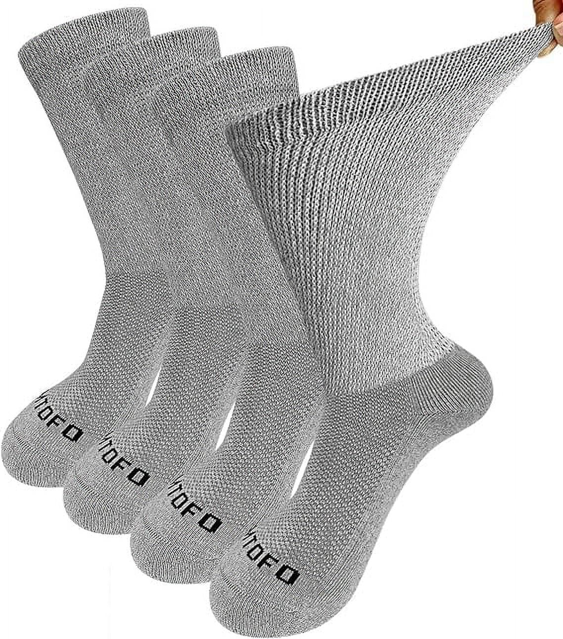 AMITOFO Diabetic Socks for Men Women, Extra Wide Diabetic Ankle Socks ...