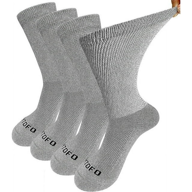 AMITOFO Diabetic Socks for Men Women, Extra Wide Diabetic Ankle Socks ...