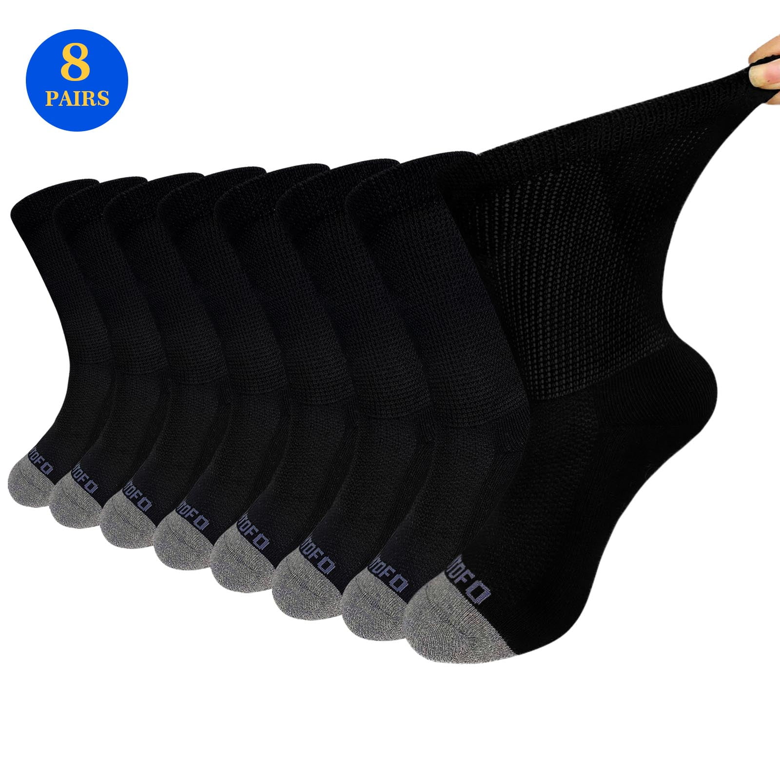 AMITOFO Diabetic Socks for Men Women, Extra Wide Diabetic Ankle Socks ...