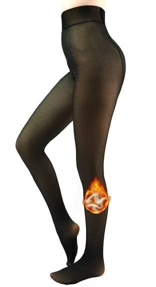 AMITOFO Insulated Control Top Fleece Lined Plus Size Tights for Women ...