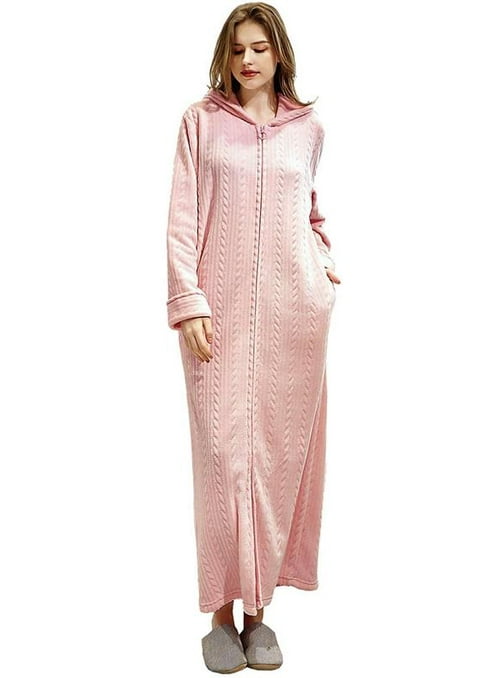 Aria's Women's Long Sleeve Zip Front Plush Chenille Robe, Sizes XS-5X - Walmart.com