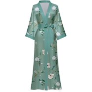 Joyspun Women’s Cotton Blend Long Sleeve Wrap Robe, Sizes S to 3X ...