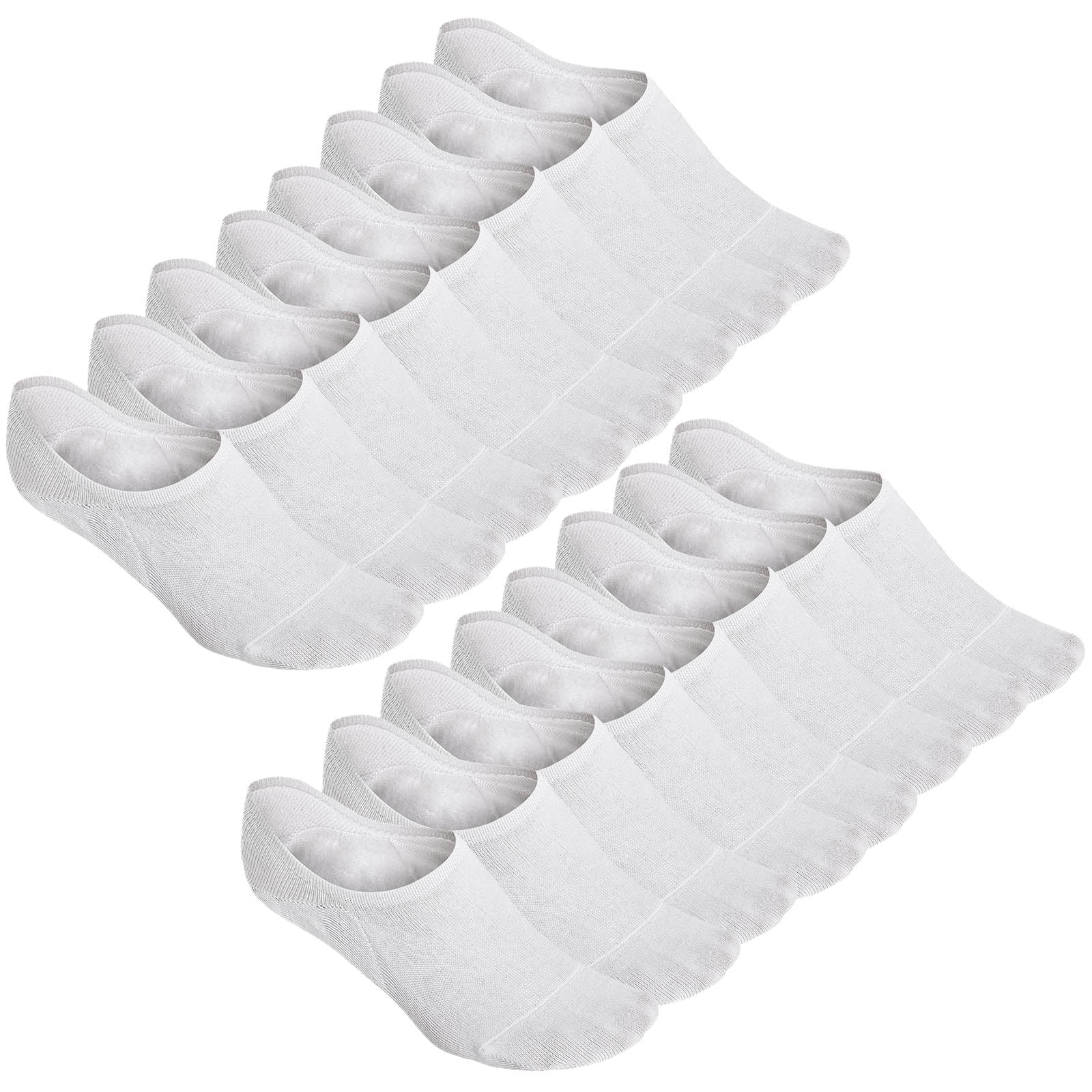 AMITOFO Women's Cotton Liner Socks with Silicone Grip, 8 Pairs ...