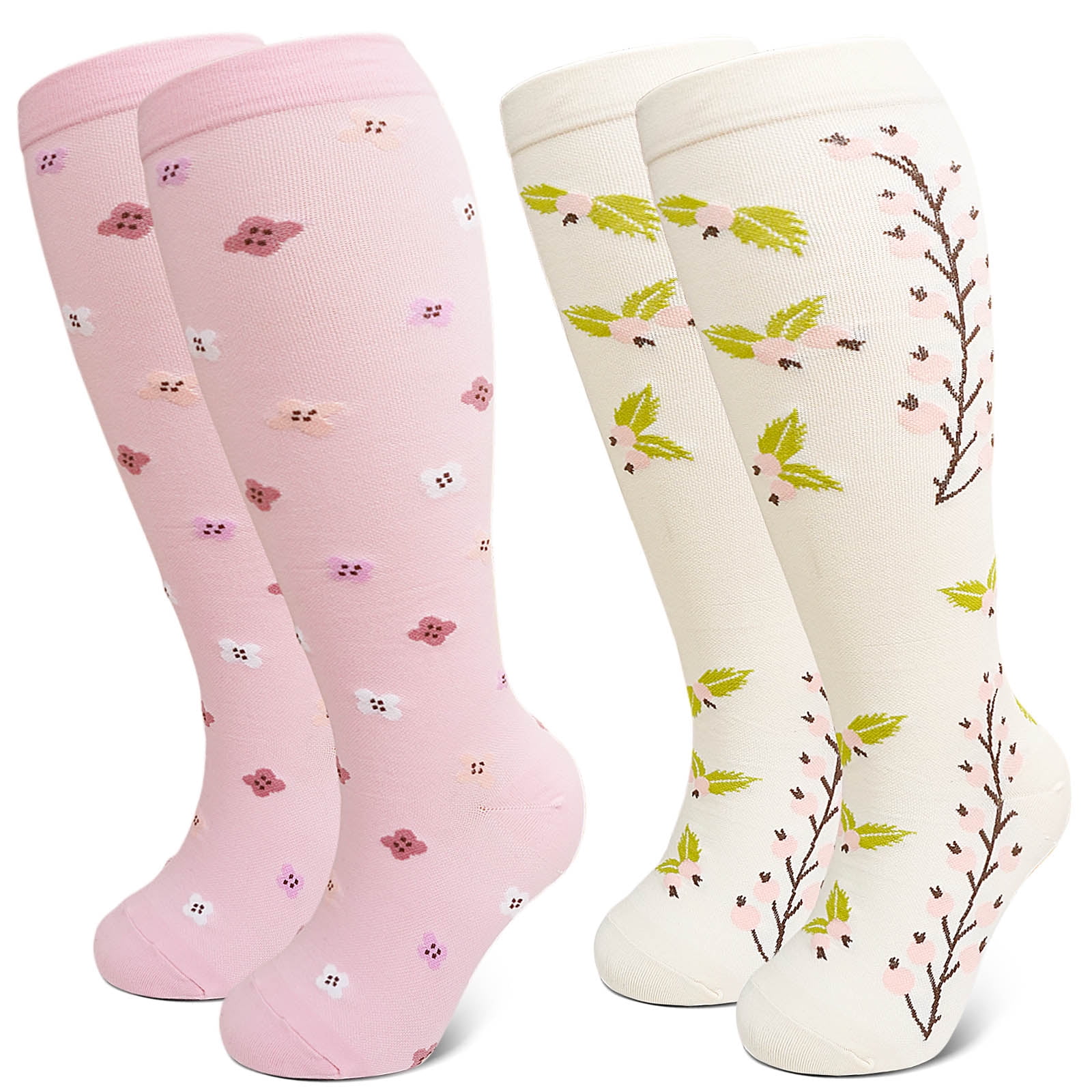 AMITOFO Plus Size Compression Socks for Women and Men, Wide Calf ...