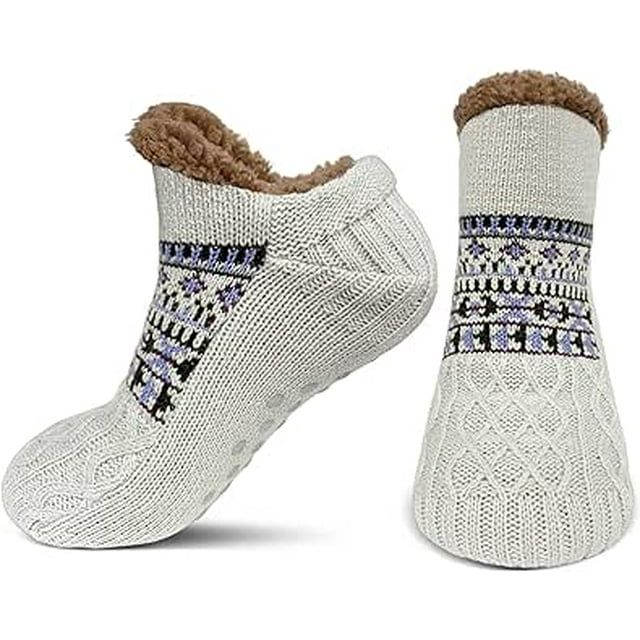 Amitofo Slipper Socks For Men Thick Thermal Fuzzy Socks Winter Soft