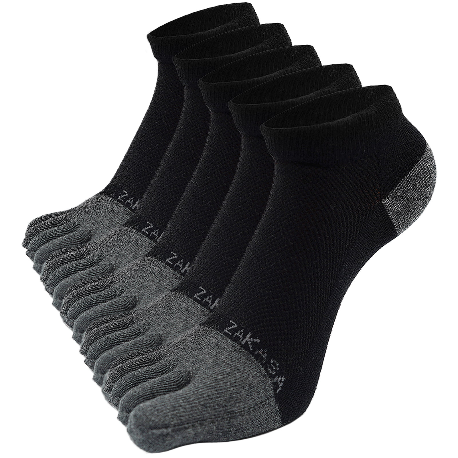AMITOFO Toe Socks for Men, Athletic Running Ankle Socks, Breathable ...