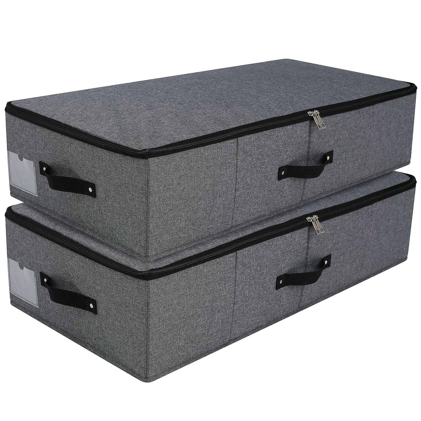 AMJ Foldable Under Bed Storage Basket Container [2 Pack] with Durable ...