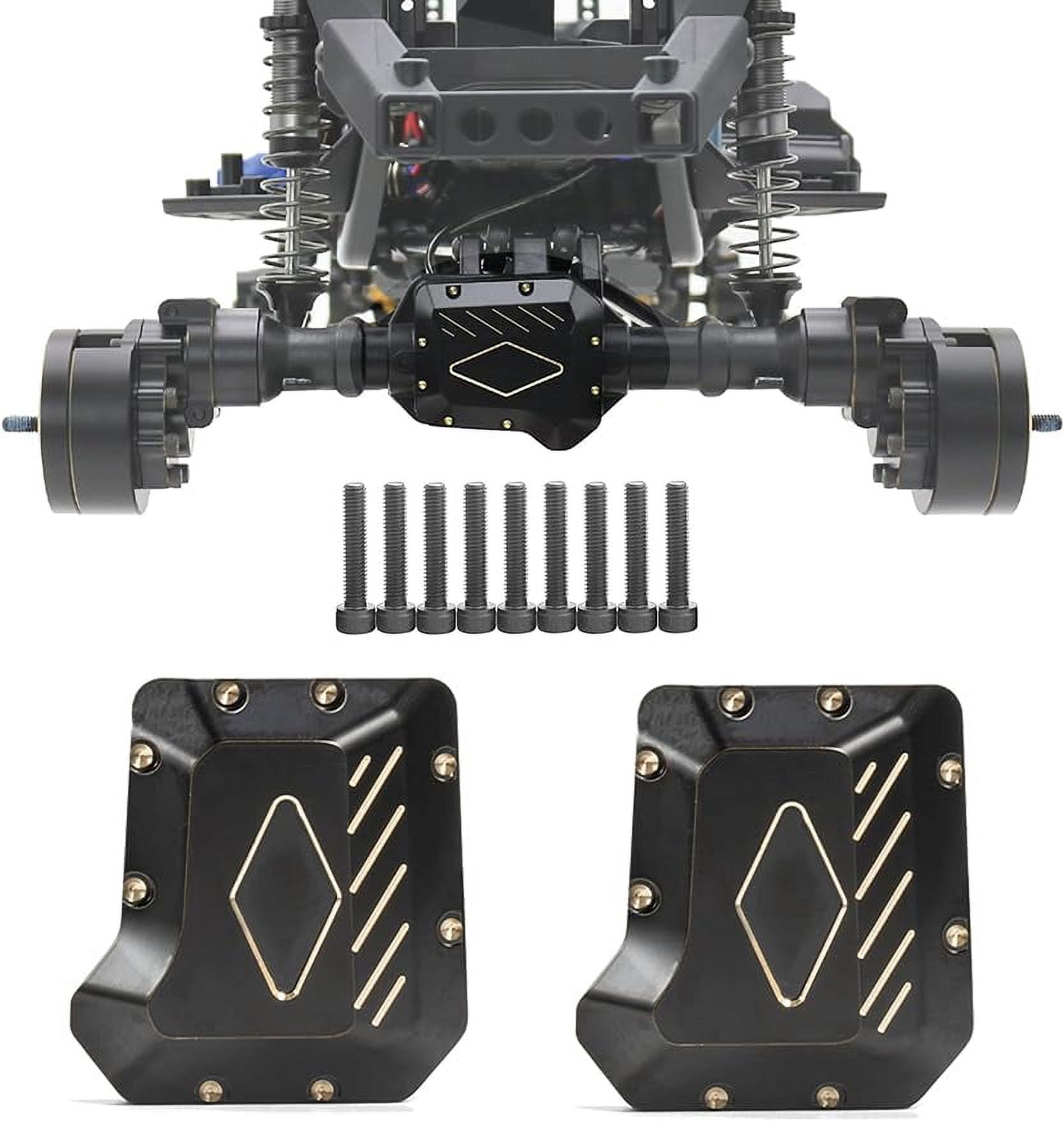 AMK TRX4 Brass Diff Cover 2PCS Front and Rear Axle Diff Cover TRX4 TRX6 ...
