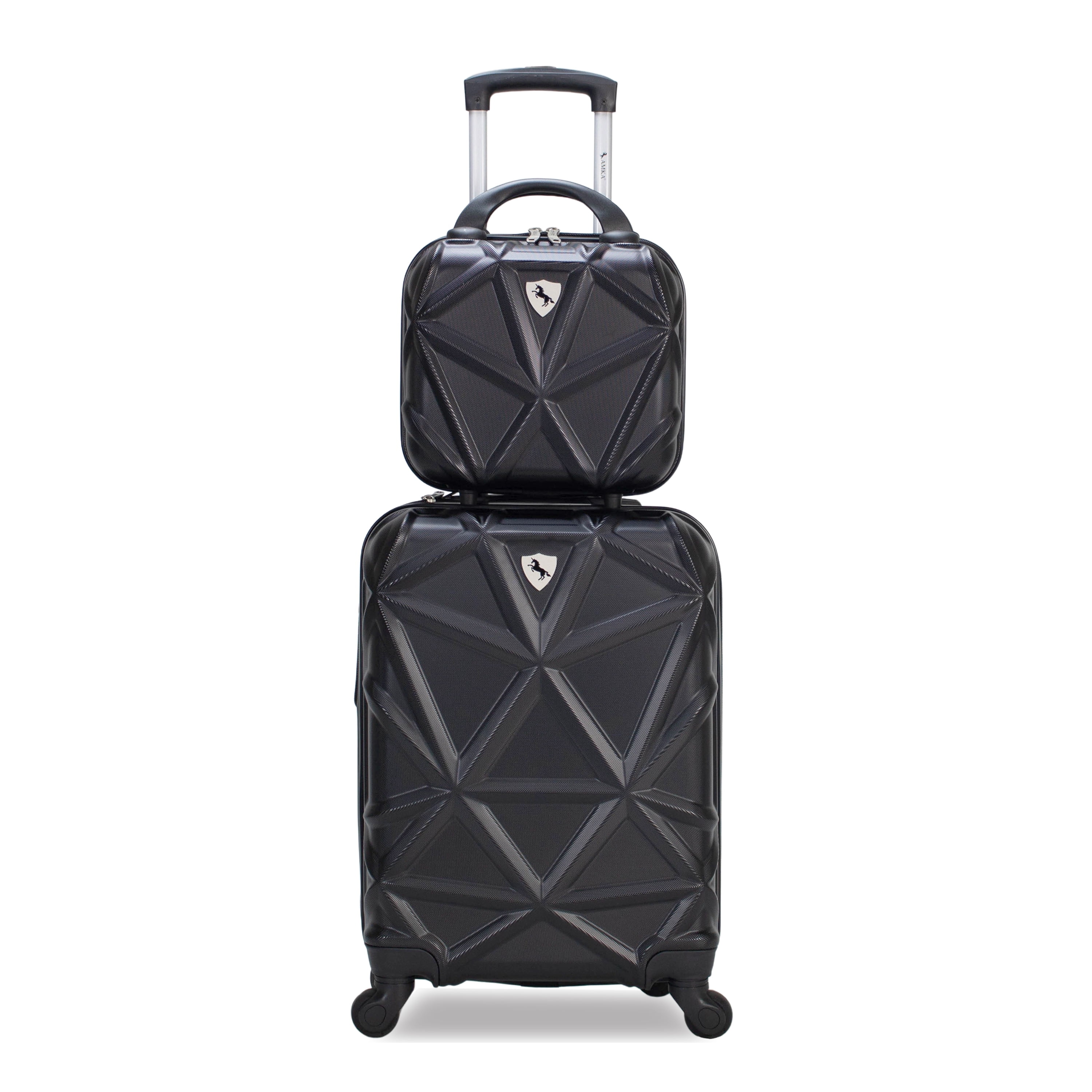 AMKA Gem 2-Piece Luggage Set, 20-Inch Suitcase and 12-Inch Toiletry Bag ...