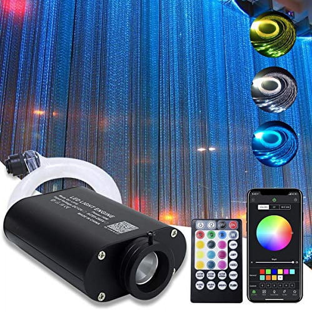AMKI 16W RGBW Fiber Optic Curtain Light Kit, 300 Strands Flash Point ...