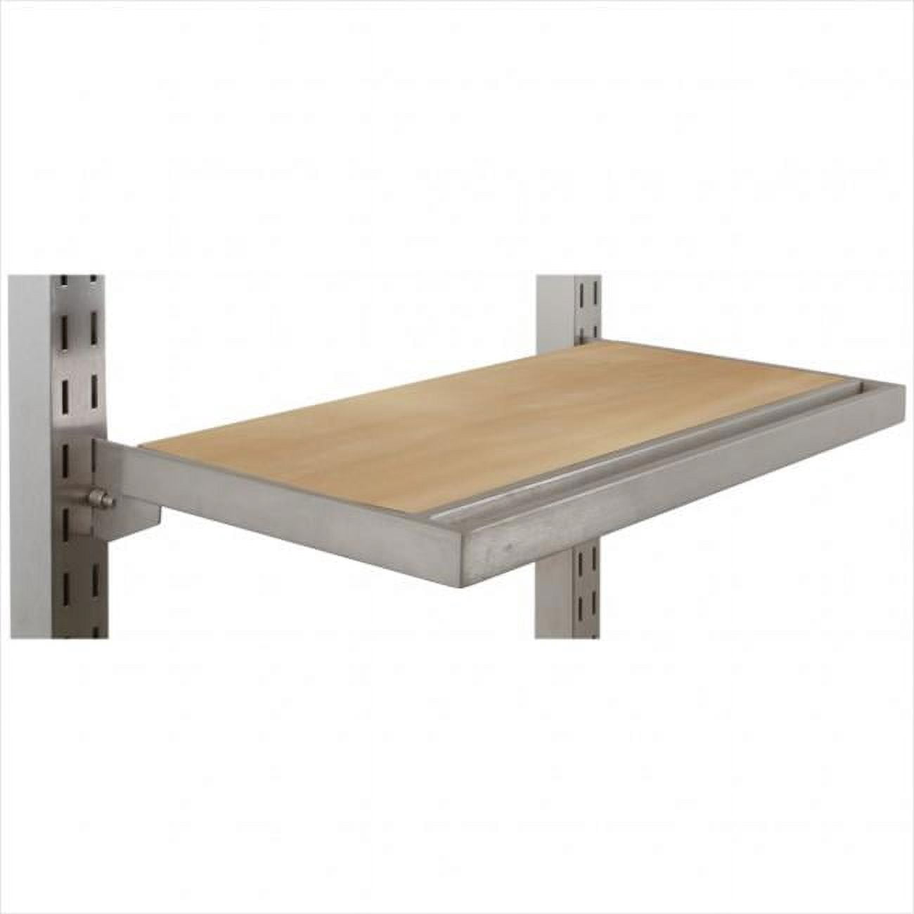 AMKO AK-HR SHELF 12 in. U Shape Hangrail with Wood Shelf - Walmart.com