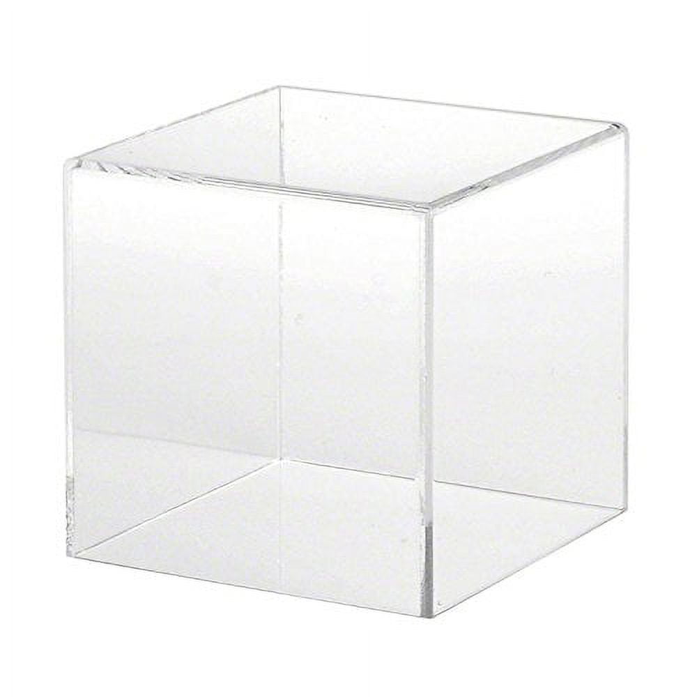 AMKO FSC10 Acrylic Cube – Lightweight, Secure, Sturdy, Clear Display ...