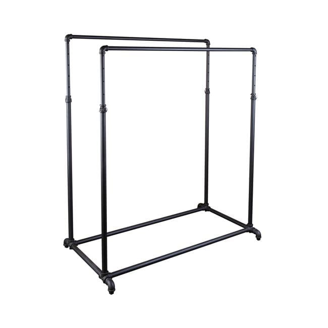 AMKO Pipeline Adjustable Double Ballet Bar Rack - Matte Black - Walmart.com