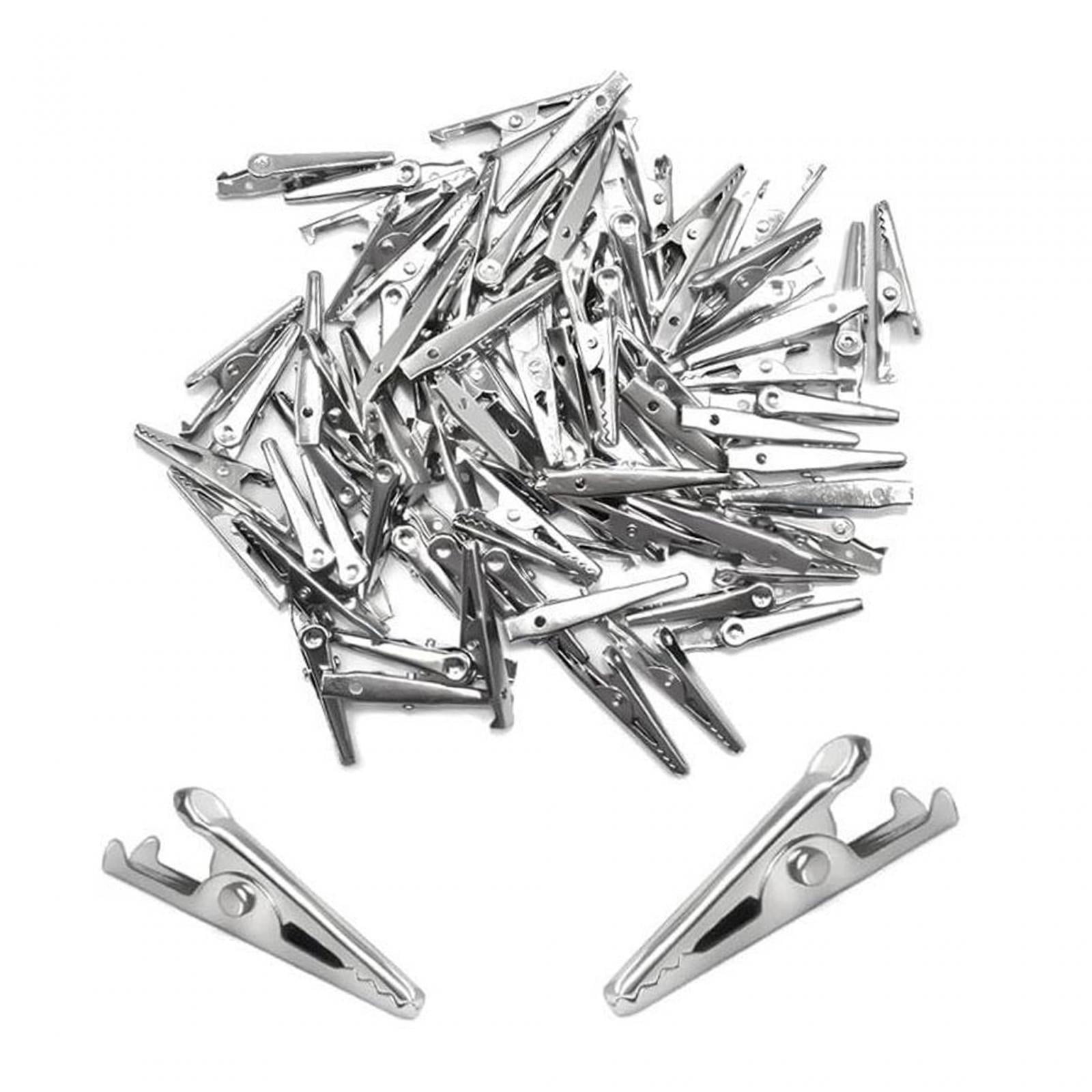 AMLESO 100 Pieces Crocodile Clamps Test Line Crocodile Clip Cable Lead ...