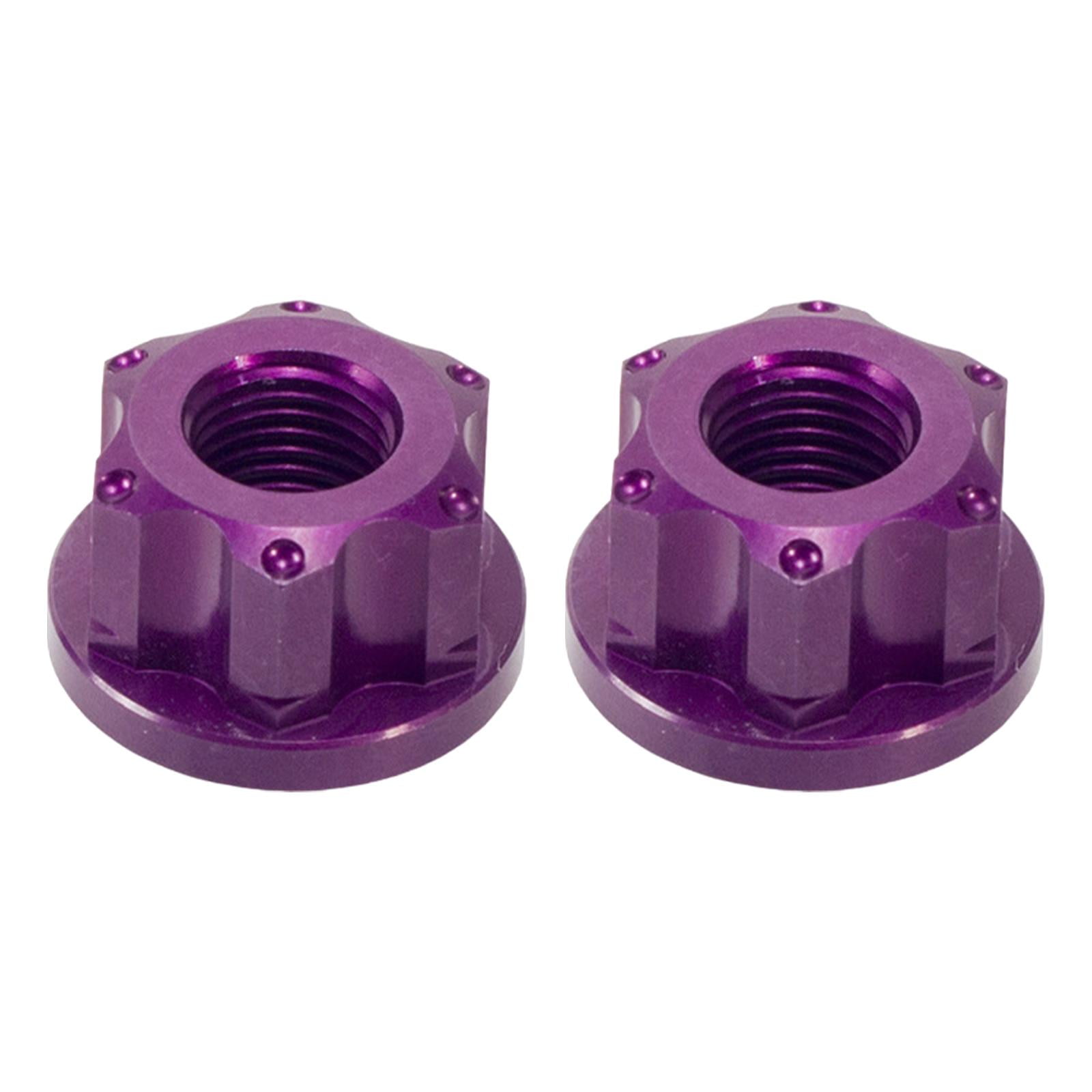 AMLESO 2x Bike Wheel Hub Axle Nuts Front Axle Nut 7075 Aluminum Alloy ...