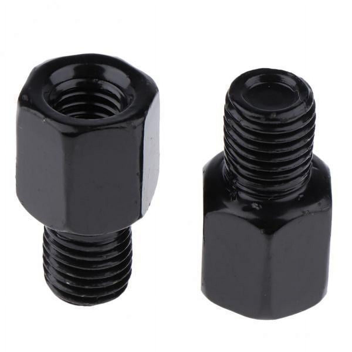 AMLESO 2xScooter Motorcycle Side Mirror RH 8mm - LH 10mm Adapter Black ...