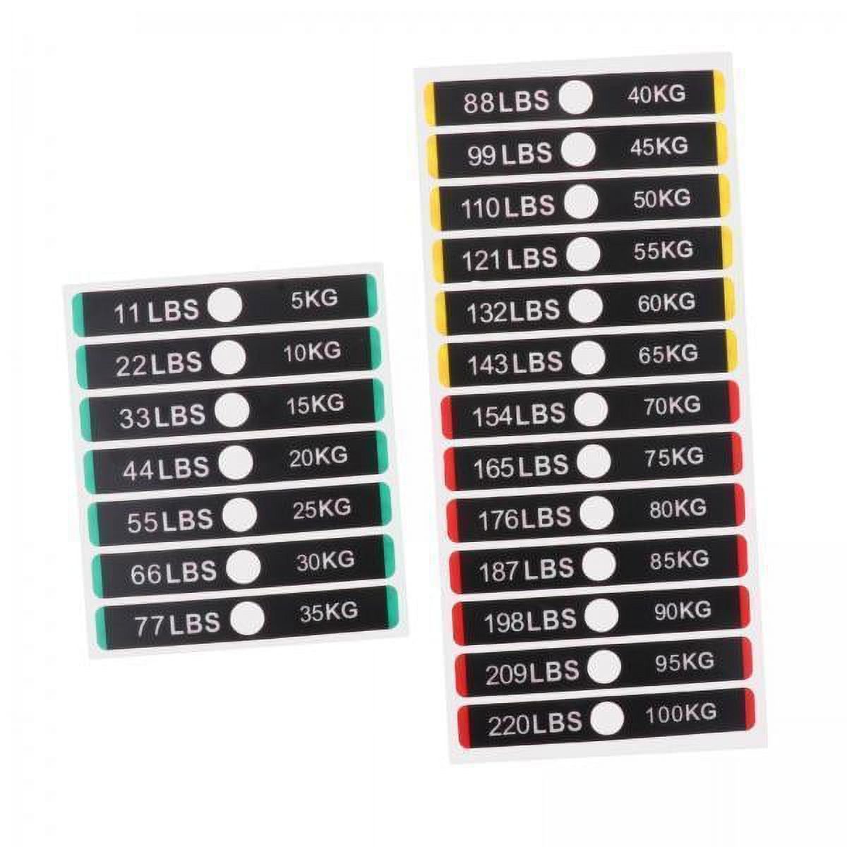 AMLESO 2xWeight Stickers Self Adhesive Weight Block Label Sticker ...