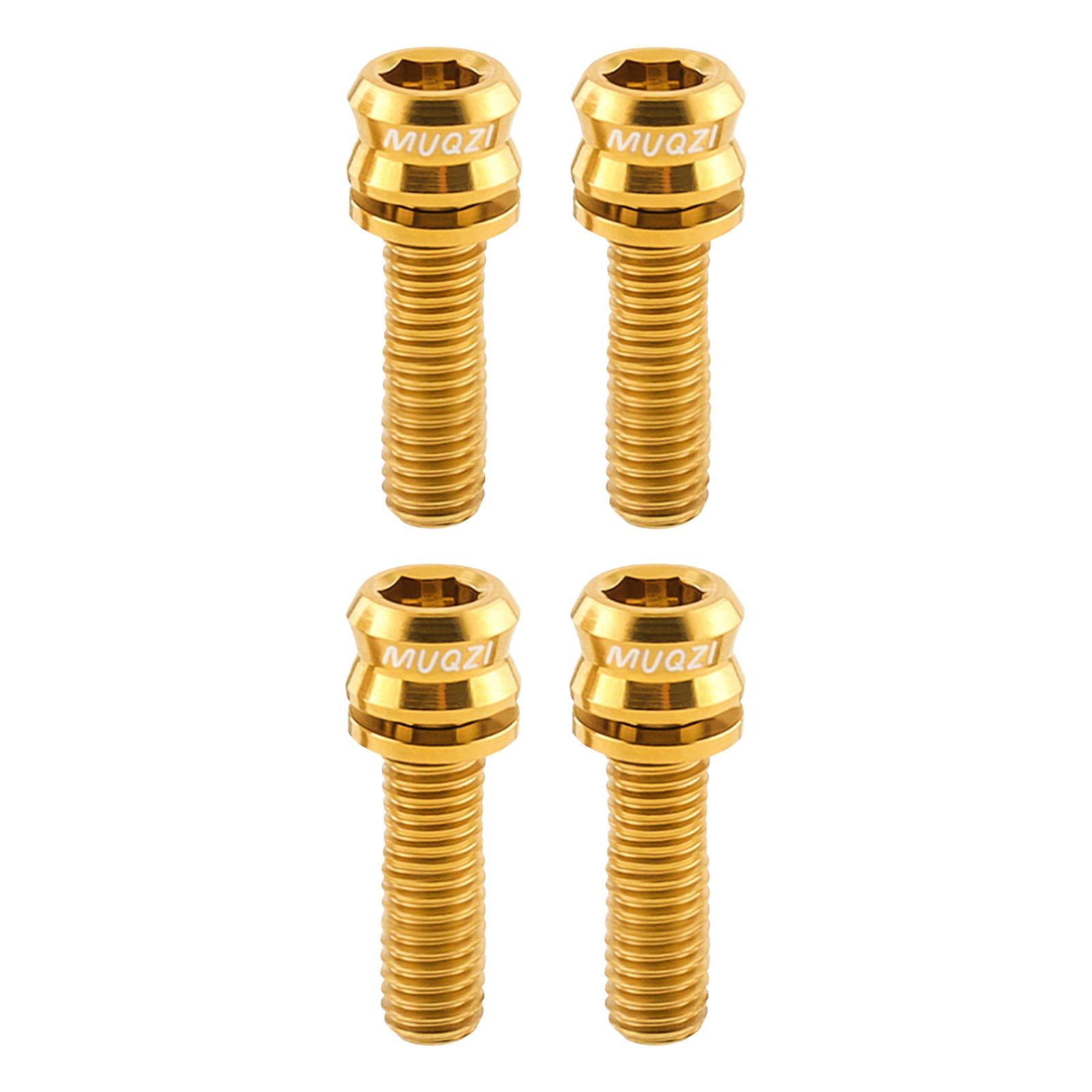 AMLESO 4 Pieces Bike Handlebar Stem Titanium Screws,M6 Stem Adjustment ...