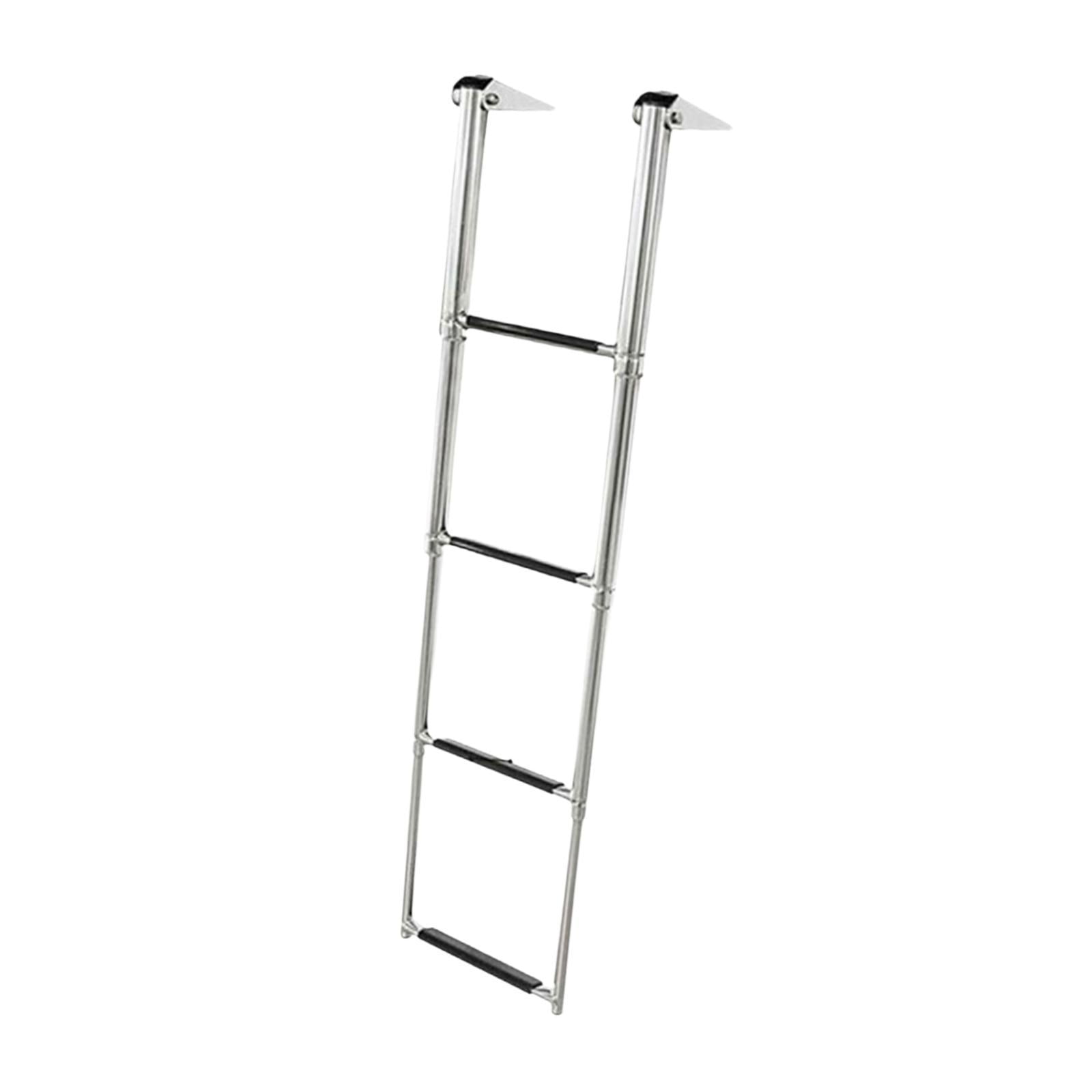 AMLESO 4 Step Boat Ladder, Stainless Steel Telescopic 4 Step Pontoon ...