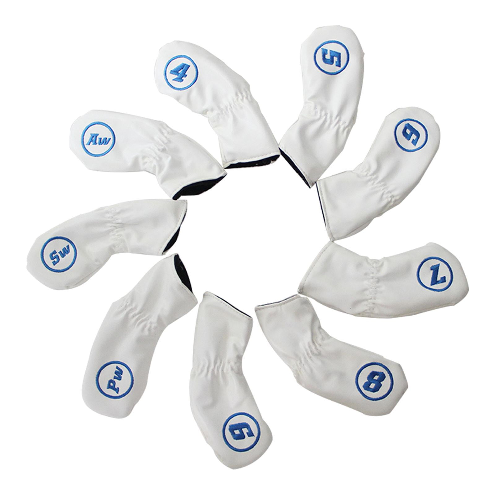 AMLESO 9 Pieces Golf Iron Covers Golf Club Headcover Waterproof ...