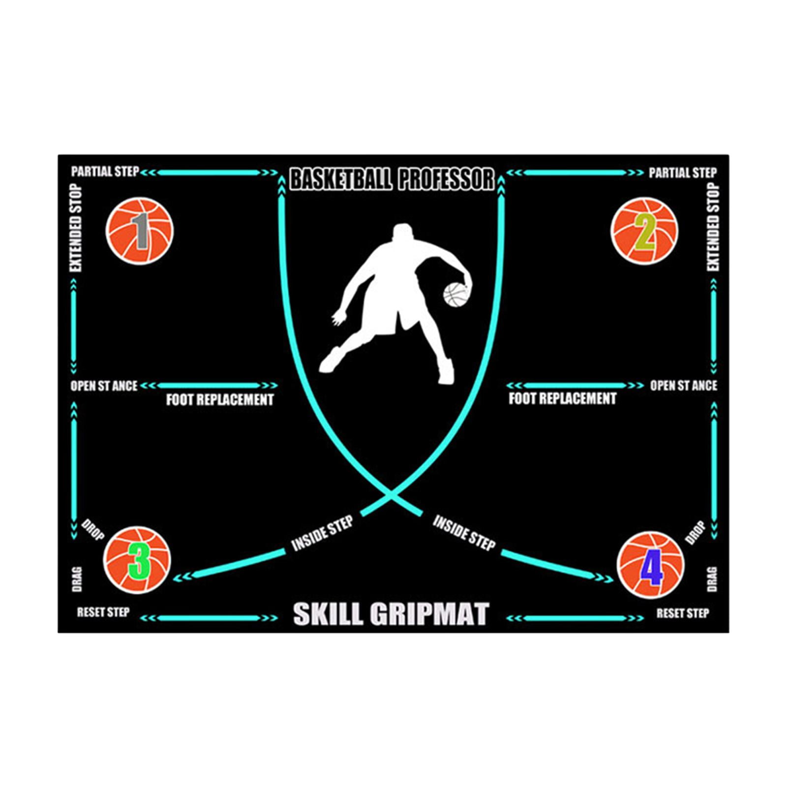 AMLESO Basketball Footwork Mat Basketball Dribbling Mat Nonslip ...