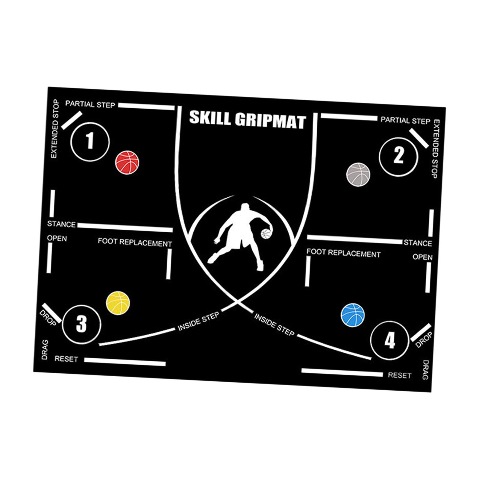 AMLESO Basketball Footwork Mat Basketball Dribbling Mat Nonslip ...