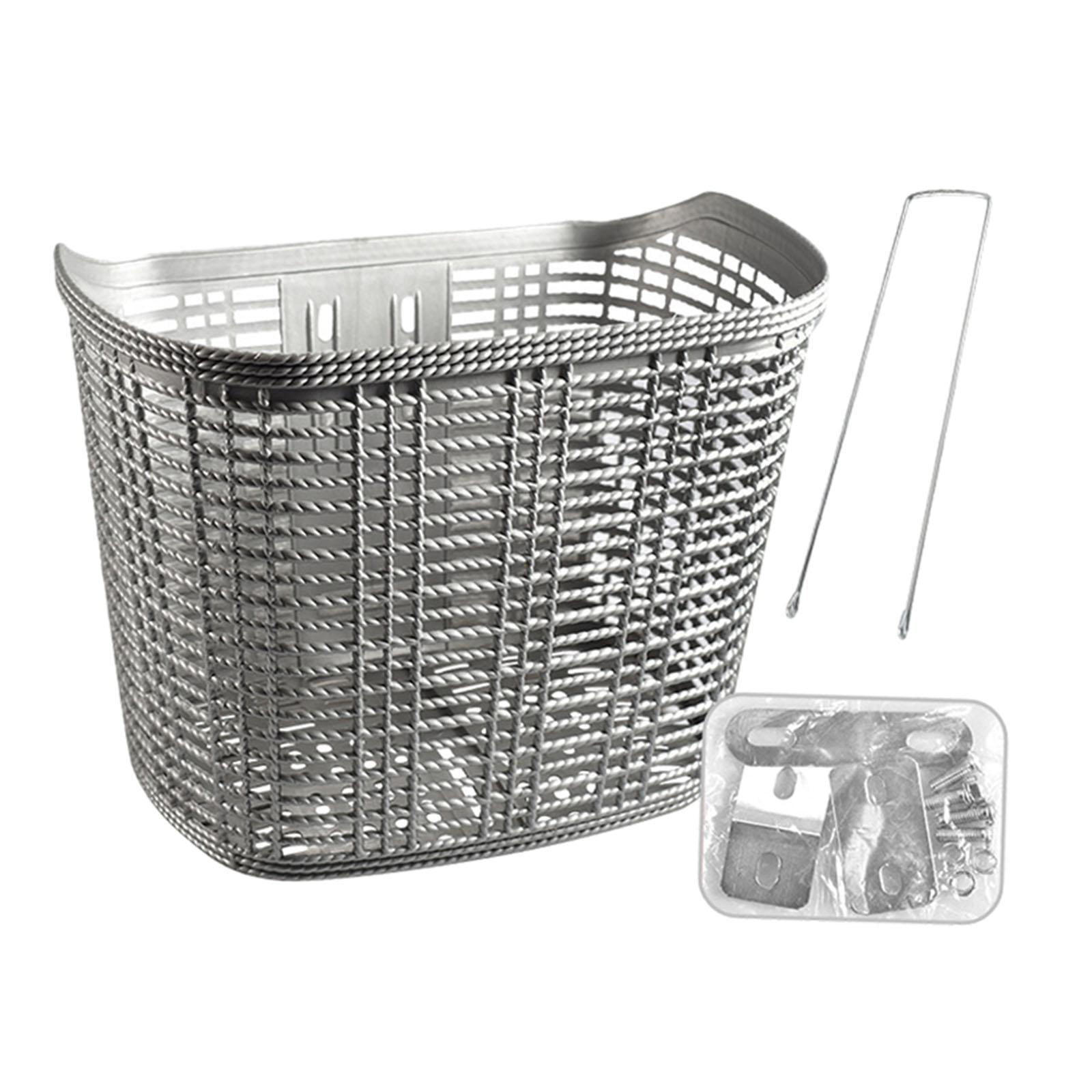 AMLESO Bike Basket Bike Storage Basket with Strut Rainproof Front Frame ...