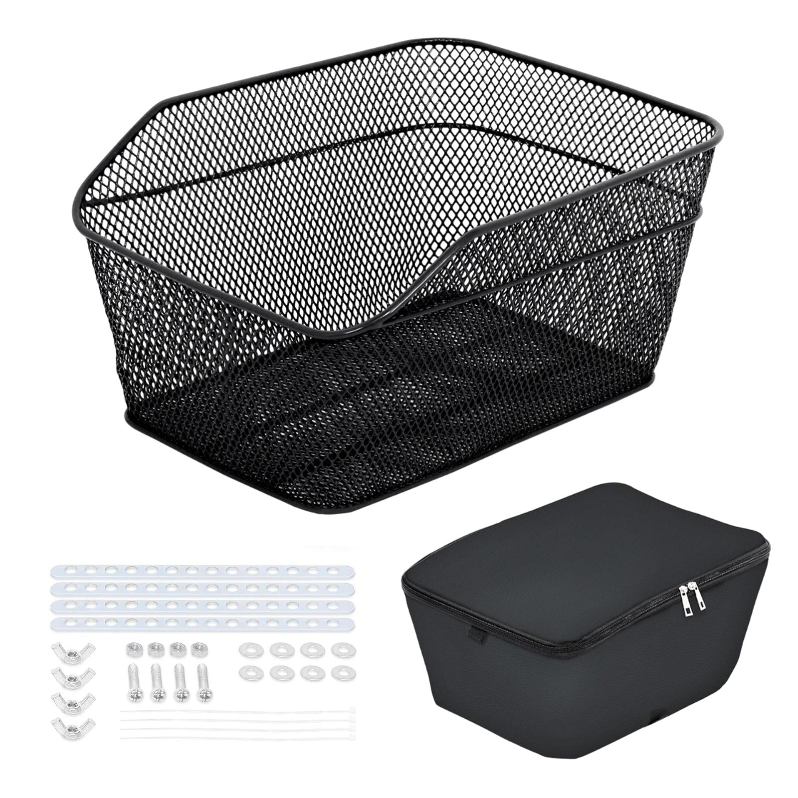 AMLESO Bike Rear Basket Rear Cargo Rack Bike Frame Basket, Portable ...