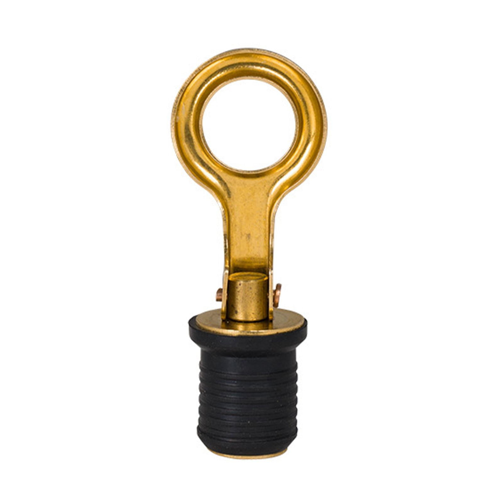AMLESO Brass Handle Drain Plug Rubber Plug with Brass Handle Sturdy ...