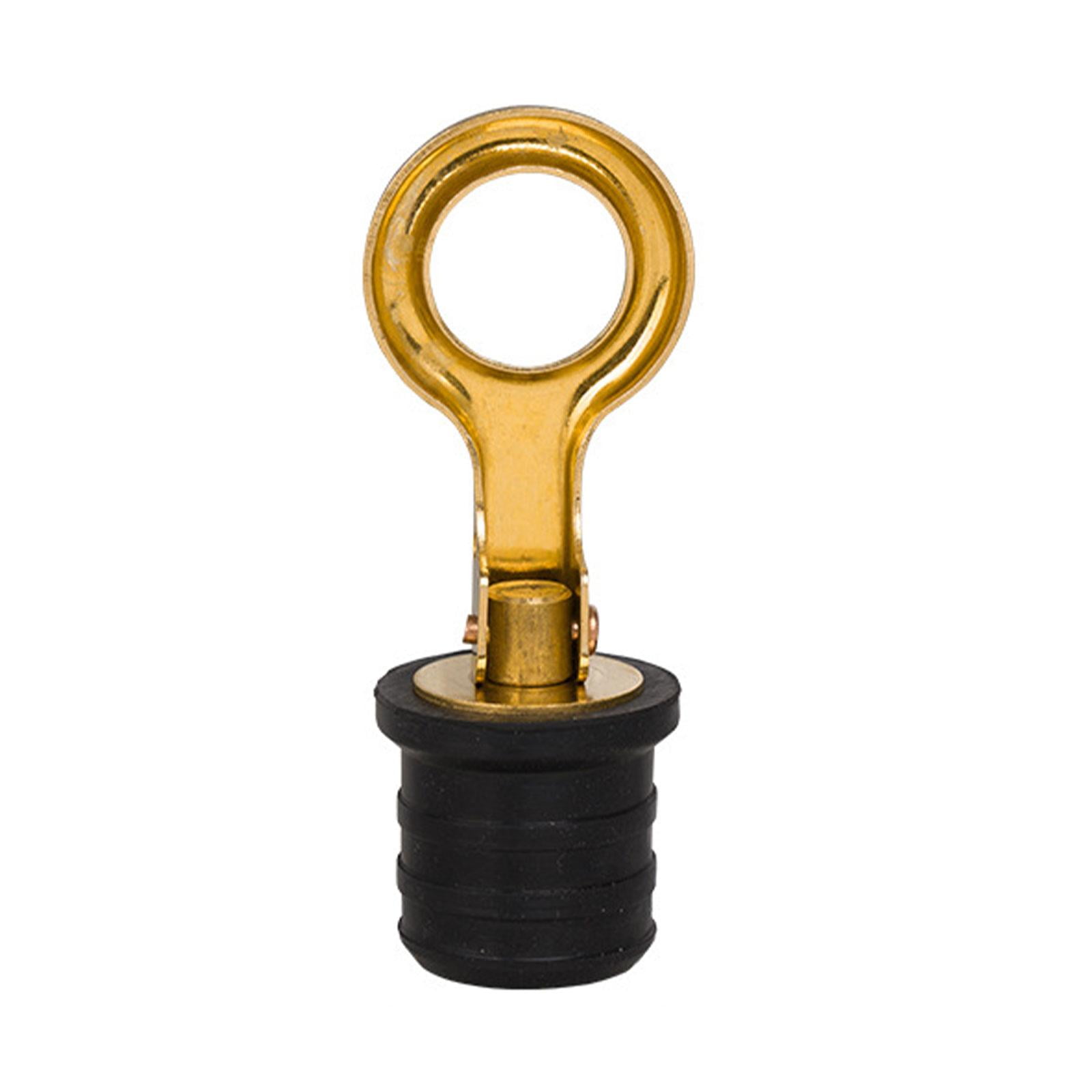 AMLESO Brass Handle Drain Plug Rubber Plug with Brass Handle Sturdy ...