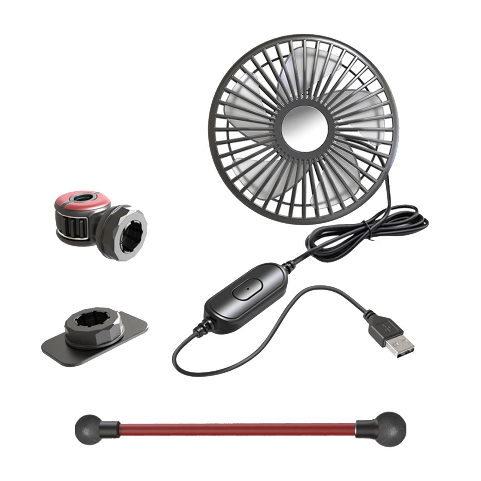 AMLESO Car Fans 360 Rotation Air Circulation Fan 3 Speeds Strong Air ...