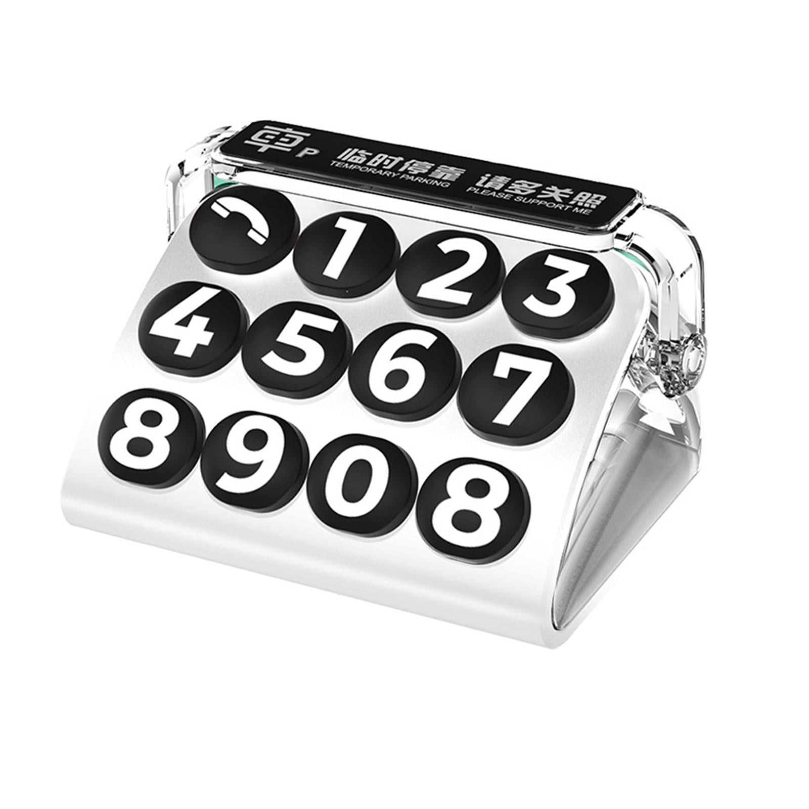 AMLESO Car Parking Number Plate Dashboard Decoration Temporary Parking ...