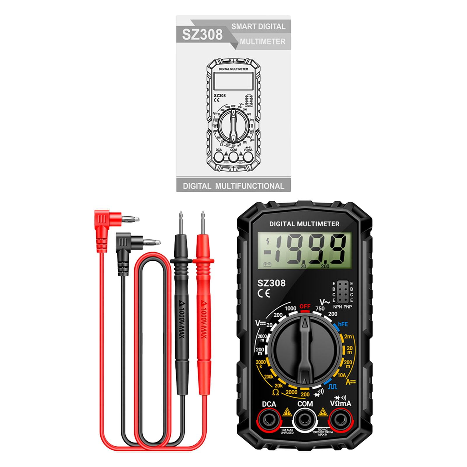 AMLESO Multimeter Current Meter Display Portable Tester DC Blk ...