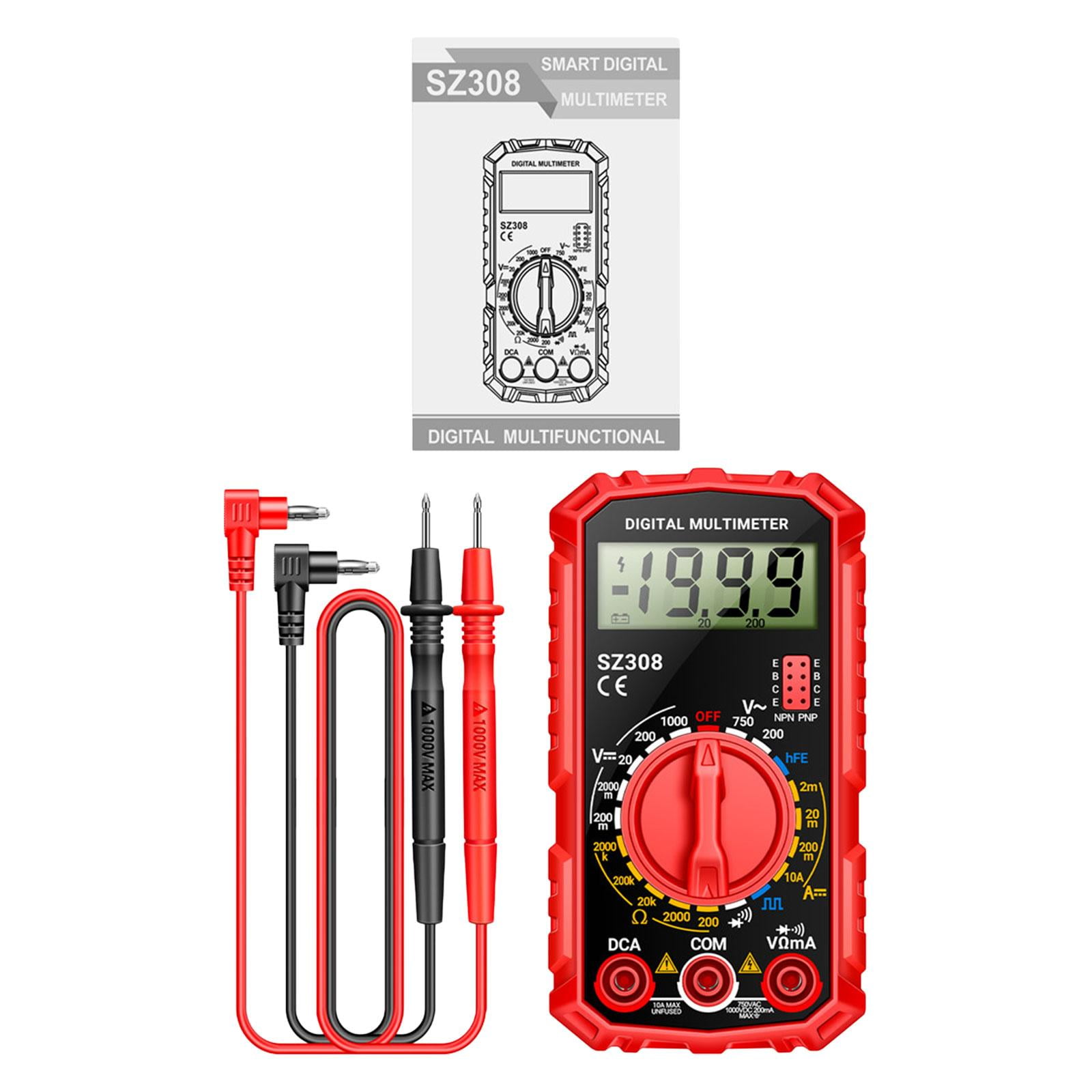 AMLESO Multimeter Current Meter Display Portable Tester DC Red ...