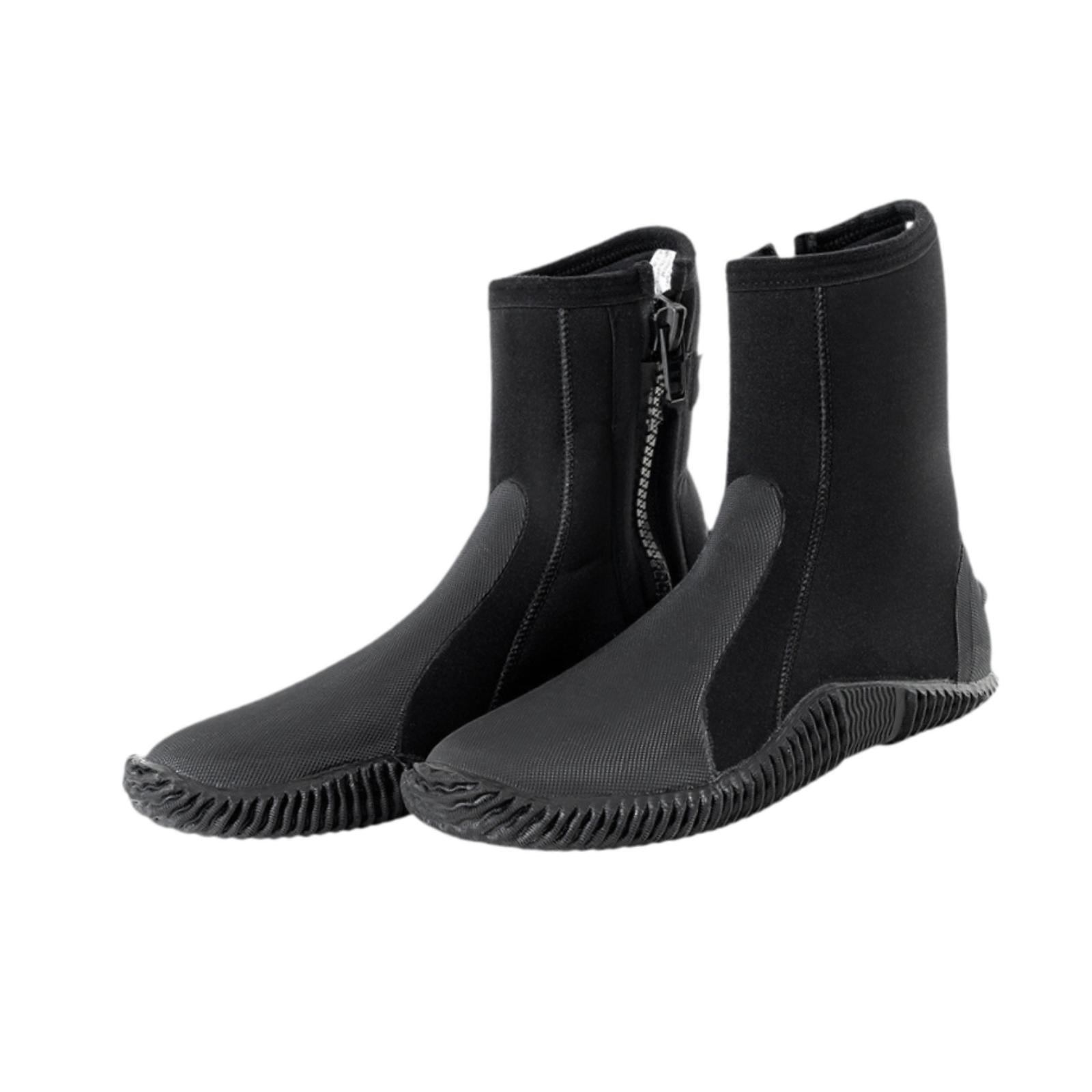 AMLESO Neoprene Dive Boots Snorkeling Booties 5mm with Side Zipper ...