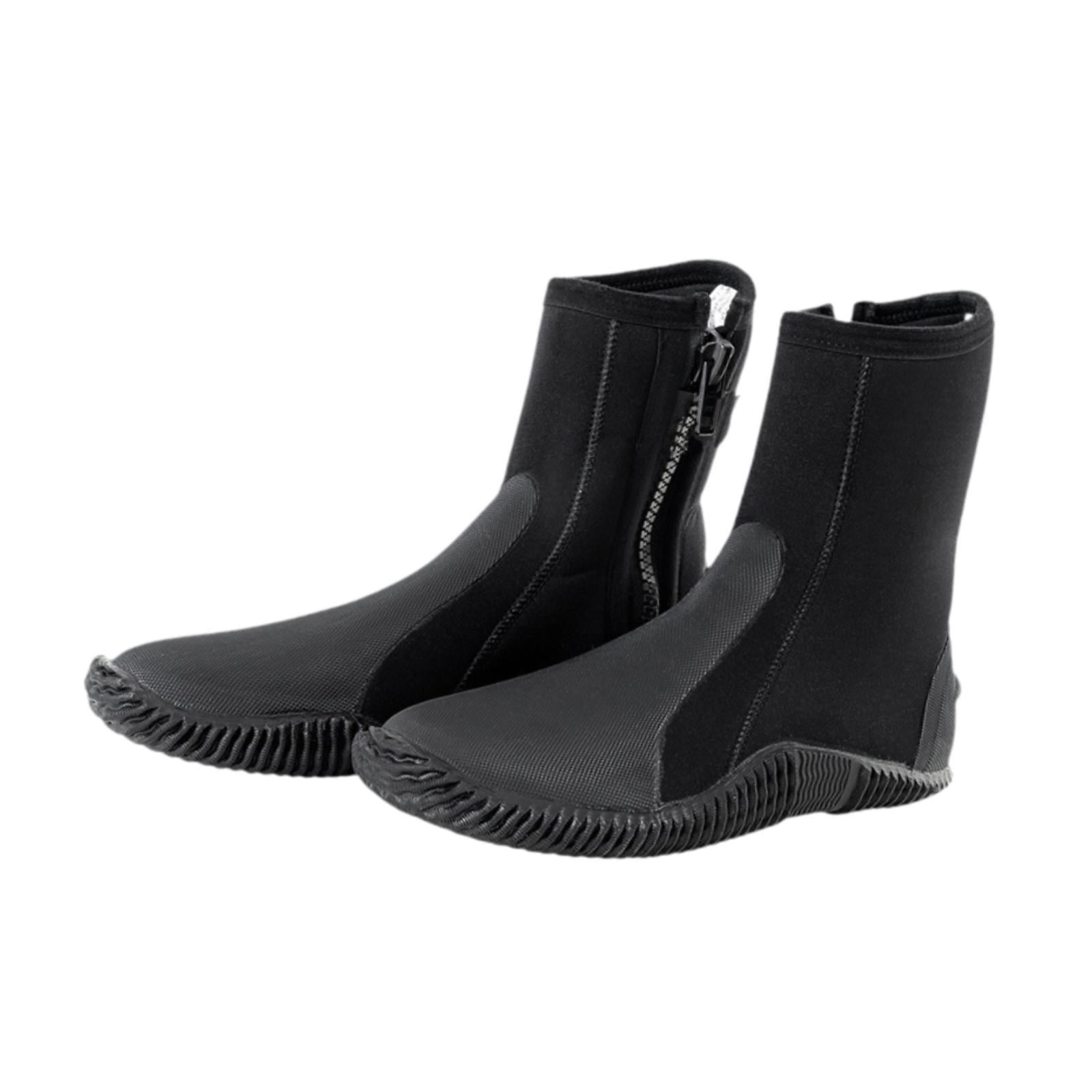 AMLESO Neoprene Dive Boots Snorkeling Booties 5mm with Side Zipper ...