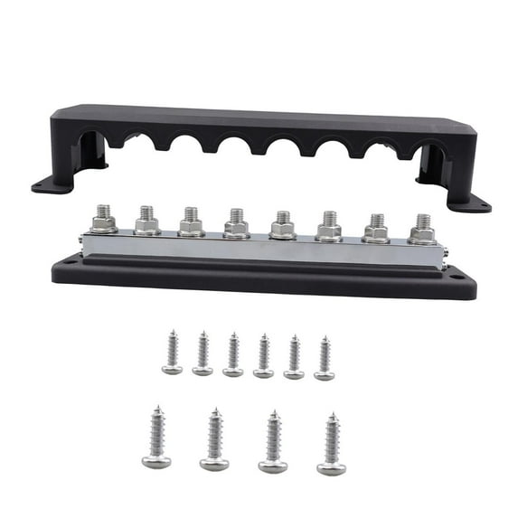 AMLESO Power Distribution Block 600A M10 Studs 10 x Screws Terminals ...