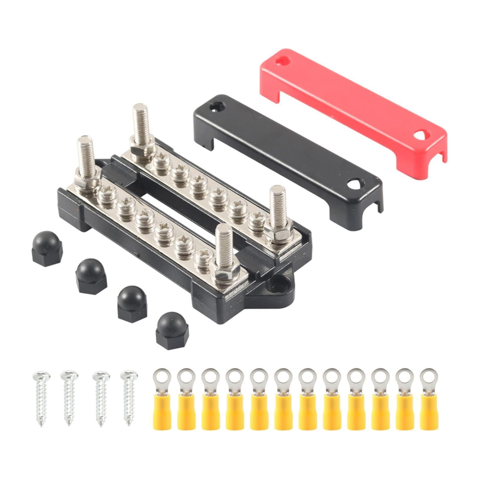AMLESO Power Distribution Terminal Block Premium Marine Bus Bar M4 ...
