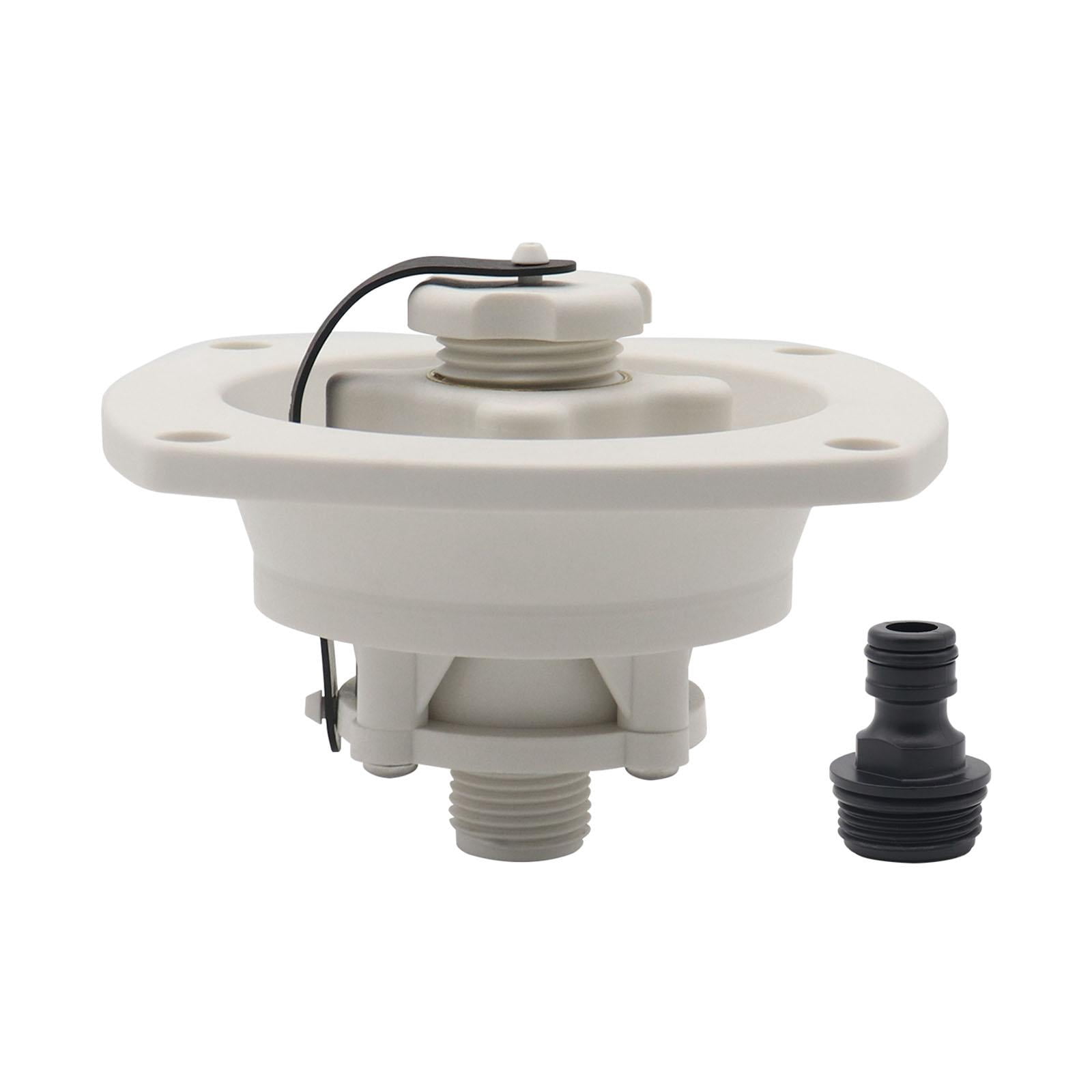 AMLESO RV Inlet Filler Cap Assembly Inlet Water Cap with Check Gate for ...