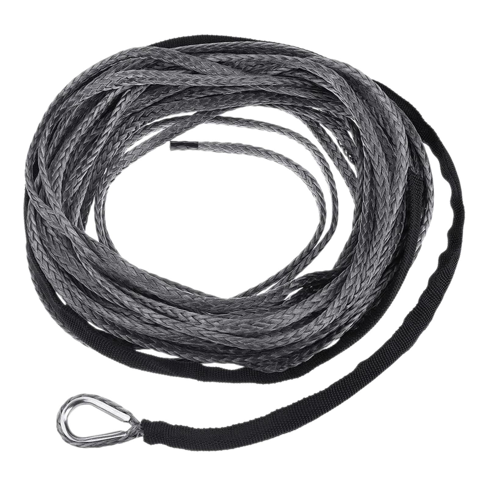 AMLESO Synthetic Winch Rope Tow Rope 15M Heavy Duty Tow Strap 7700lbs ...