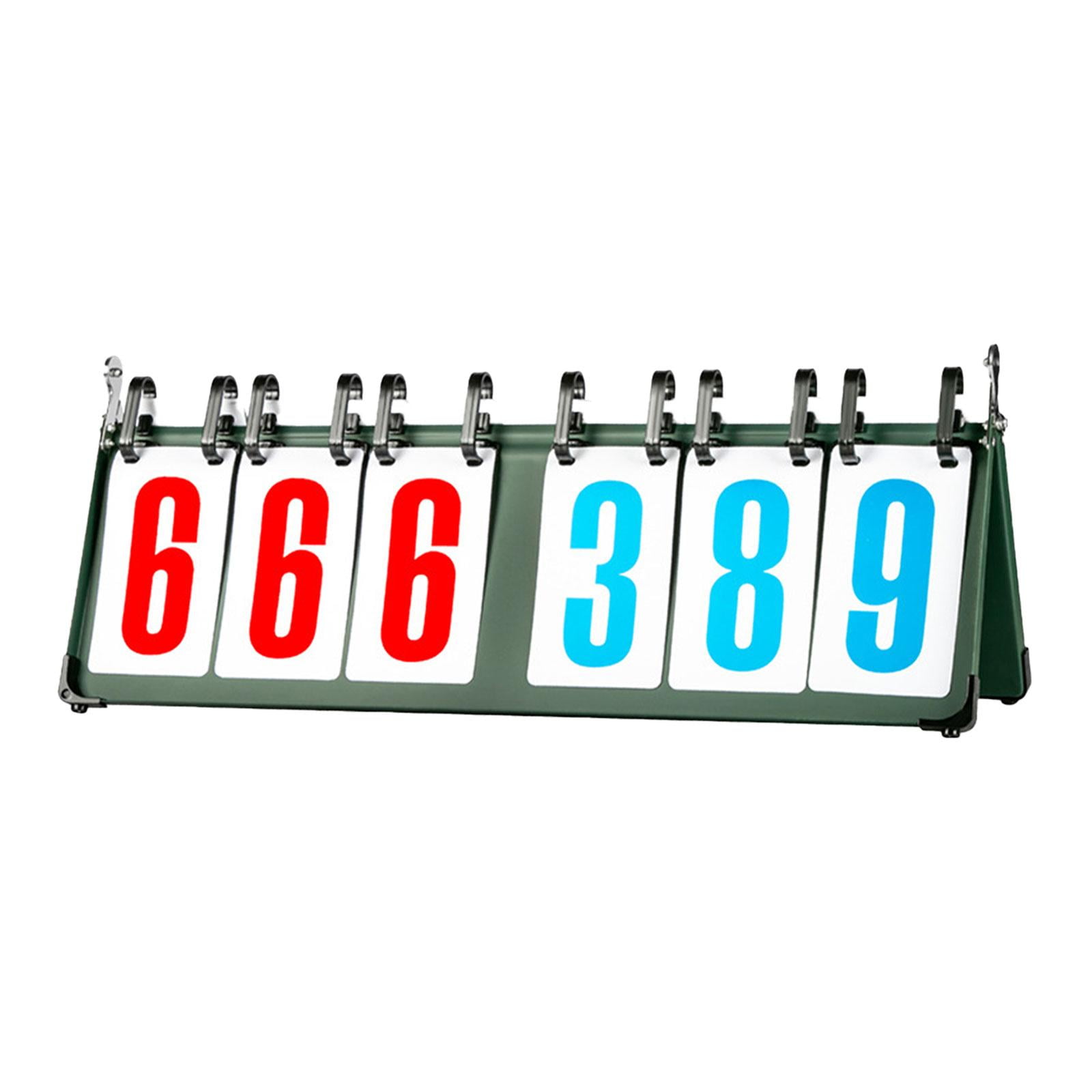 AMLESO Tabletop Flip Scoreboard 4/5/6 Digit Sports Scoreboard ...