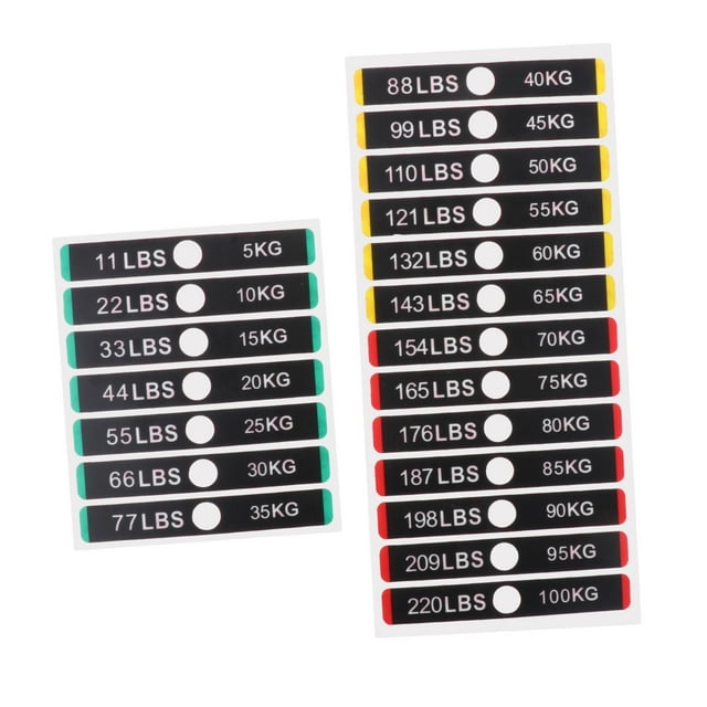 AMLESO Weight Stack Labels Weight Stickers Weight Block Label Sticker ...