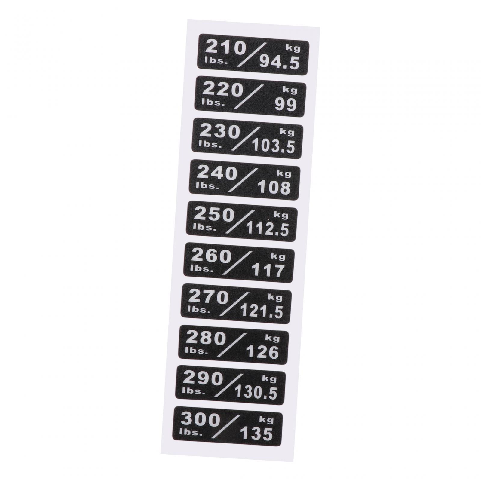 AMLESO Weight Stickers, Weight Stack Labels, 210lbs to 300lbs ...