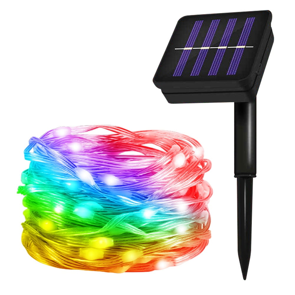 AMMAKER 98.5FT PVC Solar Fairy Lights with 8 Modes, 300 LED Solar ...