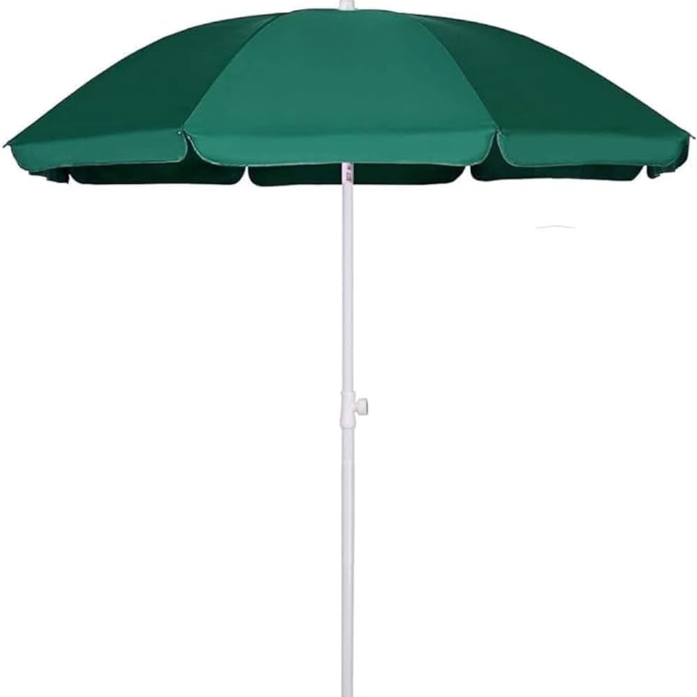 AMMSUN 6ft Green Round Outdoor Picnic Portable Market Patio Umbrella ...