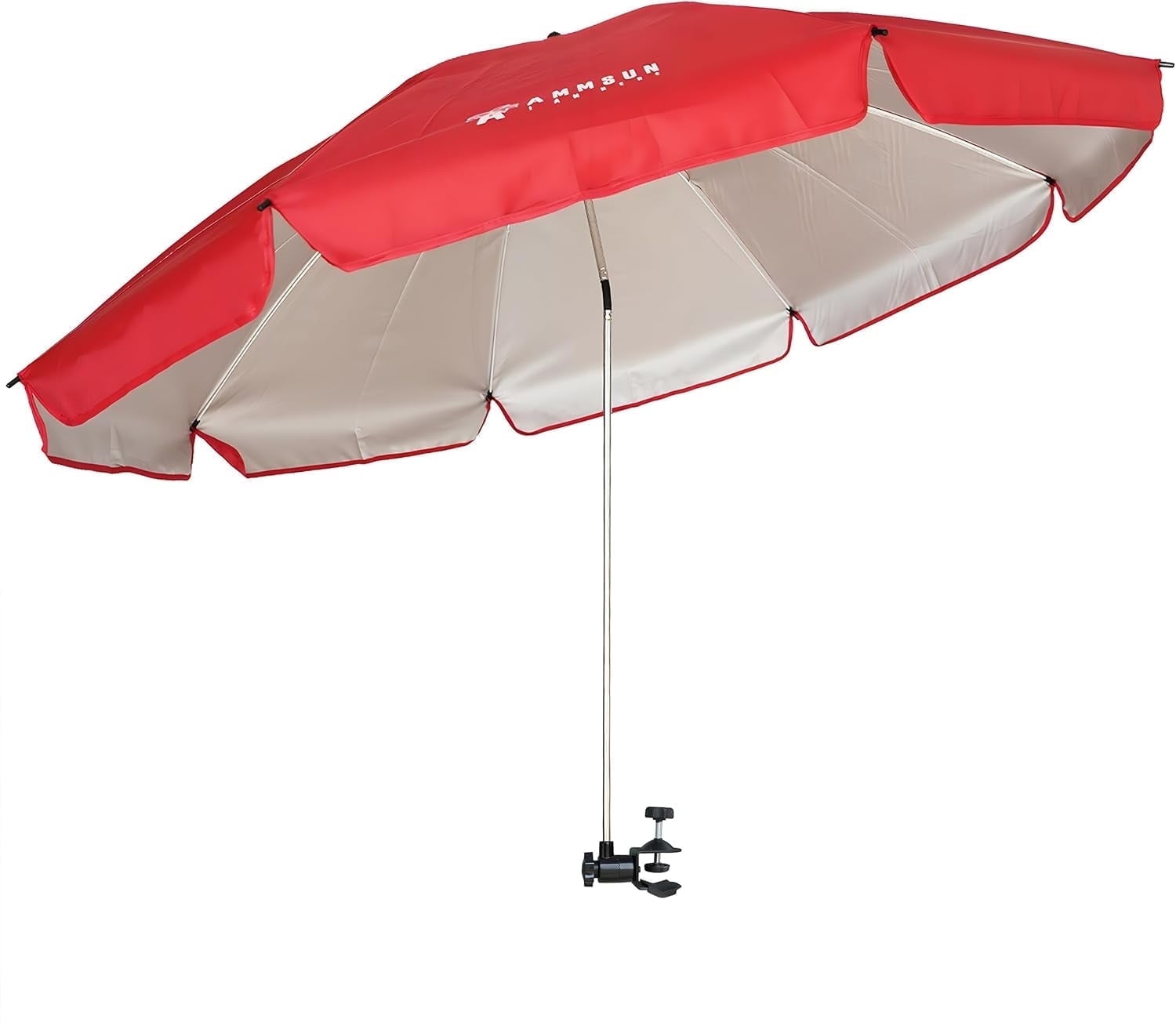 AMMSUN XL 52 inch Beach Patio Chair Umbrella with Universal Clamp 360 ...