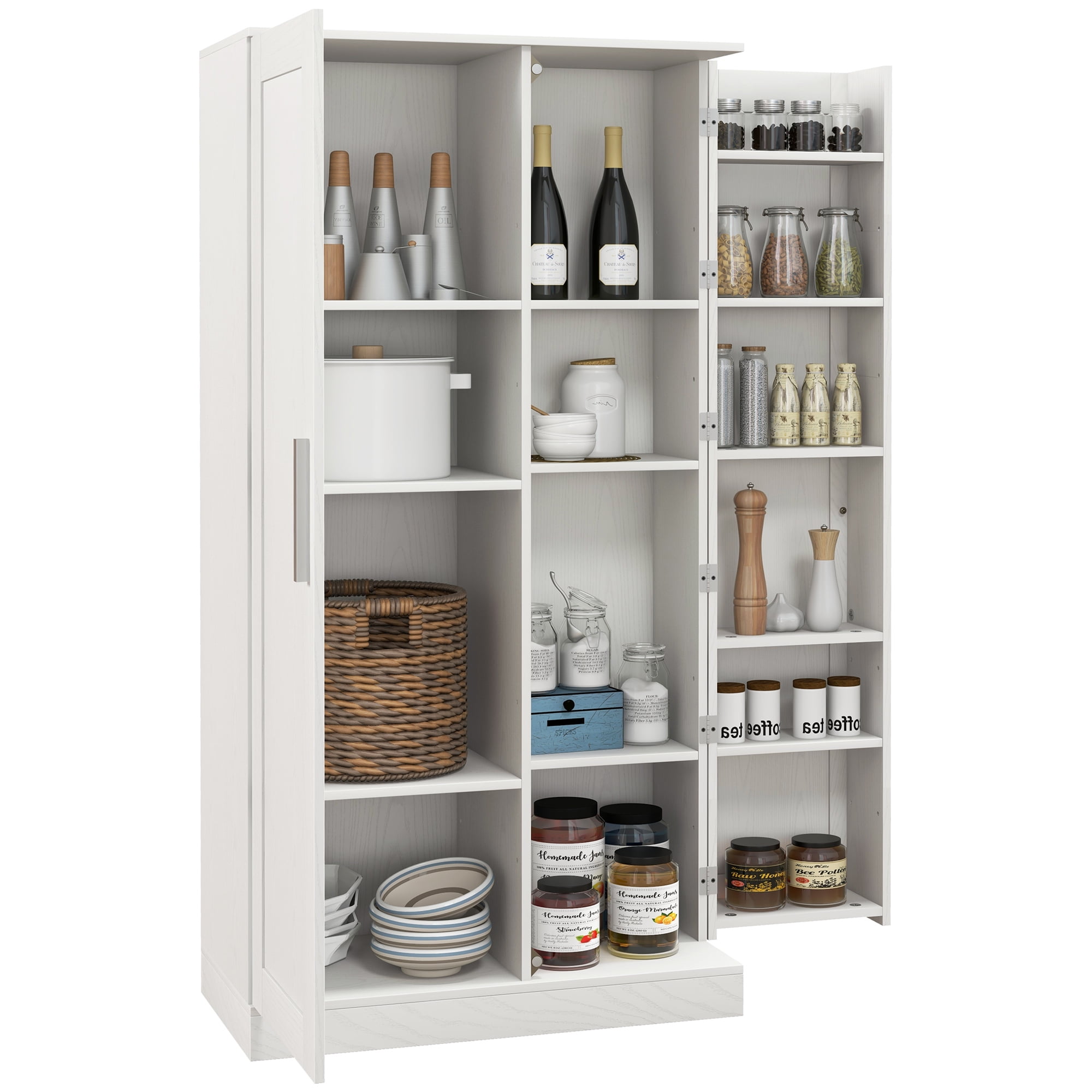 AMO Kitchen Pantry Storage Cabinet, 14-Tier Freestanding Kitchen ...