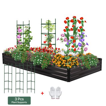 A1 Unlimited Stackable Plastic 3-Section Planters 10x9x3.75-in ...
