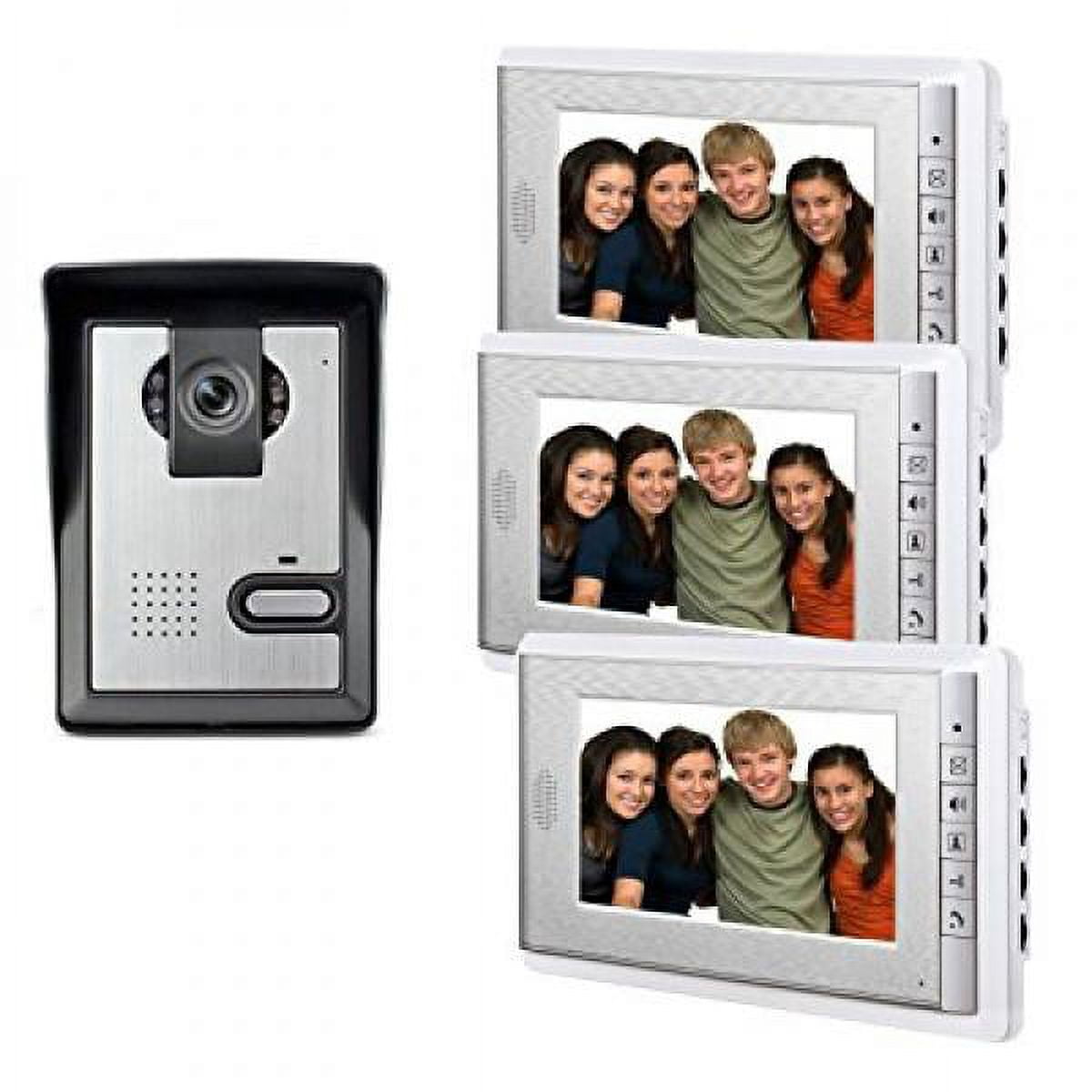 AMOCAM 7 LCD Monitor Wired Video Intercom Doorbell for home security systems 1- Camera 3 ...